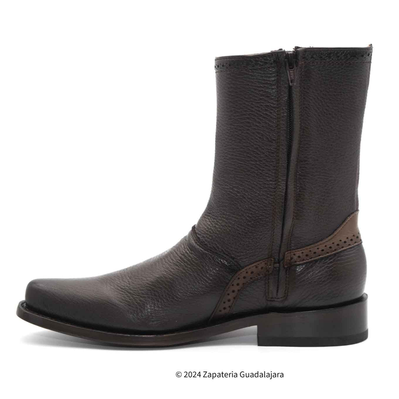 MEN'S LOW SHAFT GENUINE DEER SKIN FADED BROWN BOOT -278BI8316 | Genuine ...