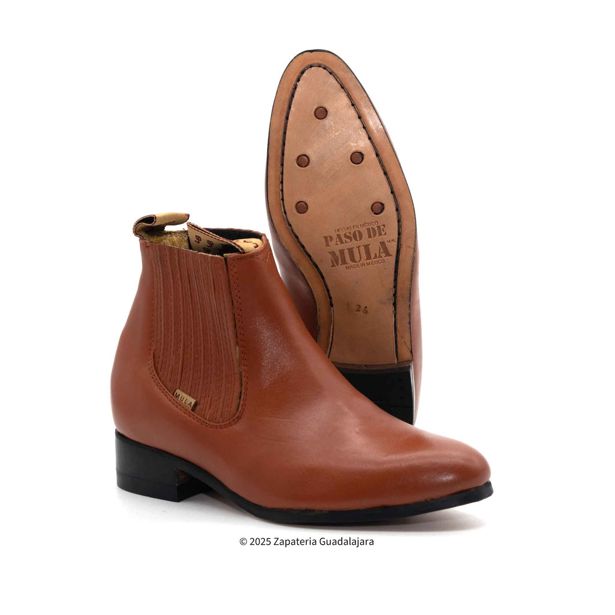 BOTINES CHARRROS LA BARCA PASO DE MULA CHILI LEATHER BOOT-500 | Genuine ...