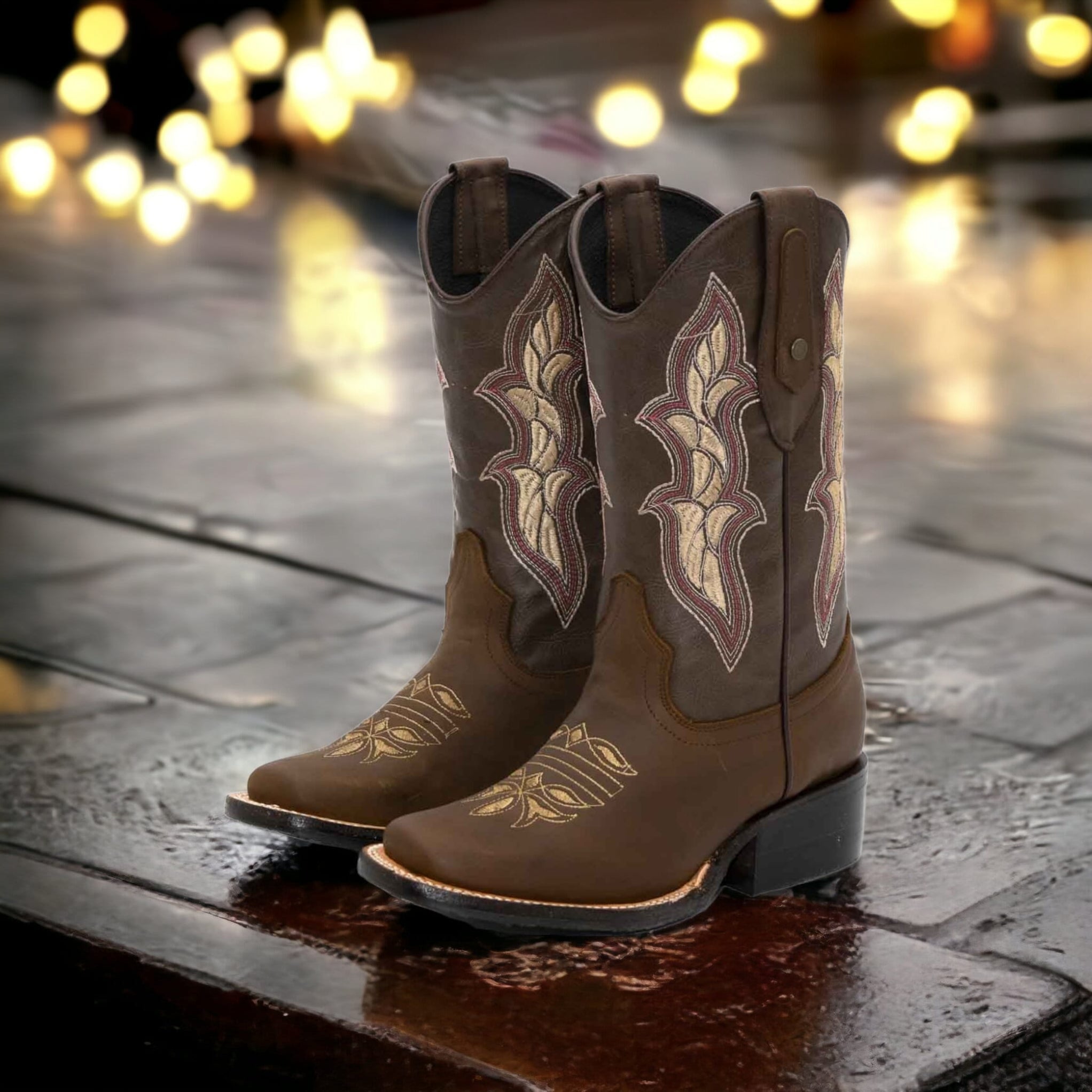 JB15-08 WOMEN RODEO TOE CRAZY BROWN | Genuine Leather Cowboy Boots and ...
