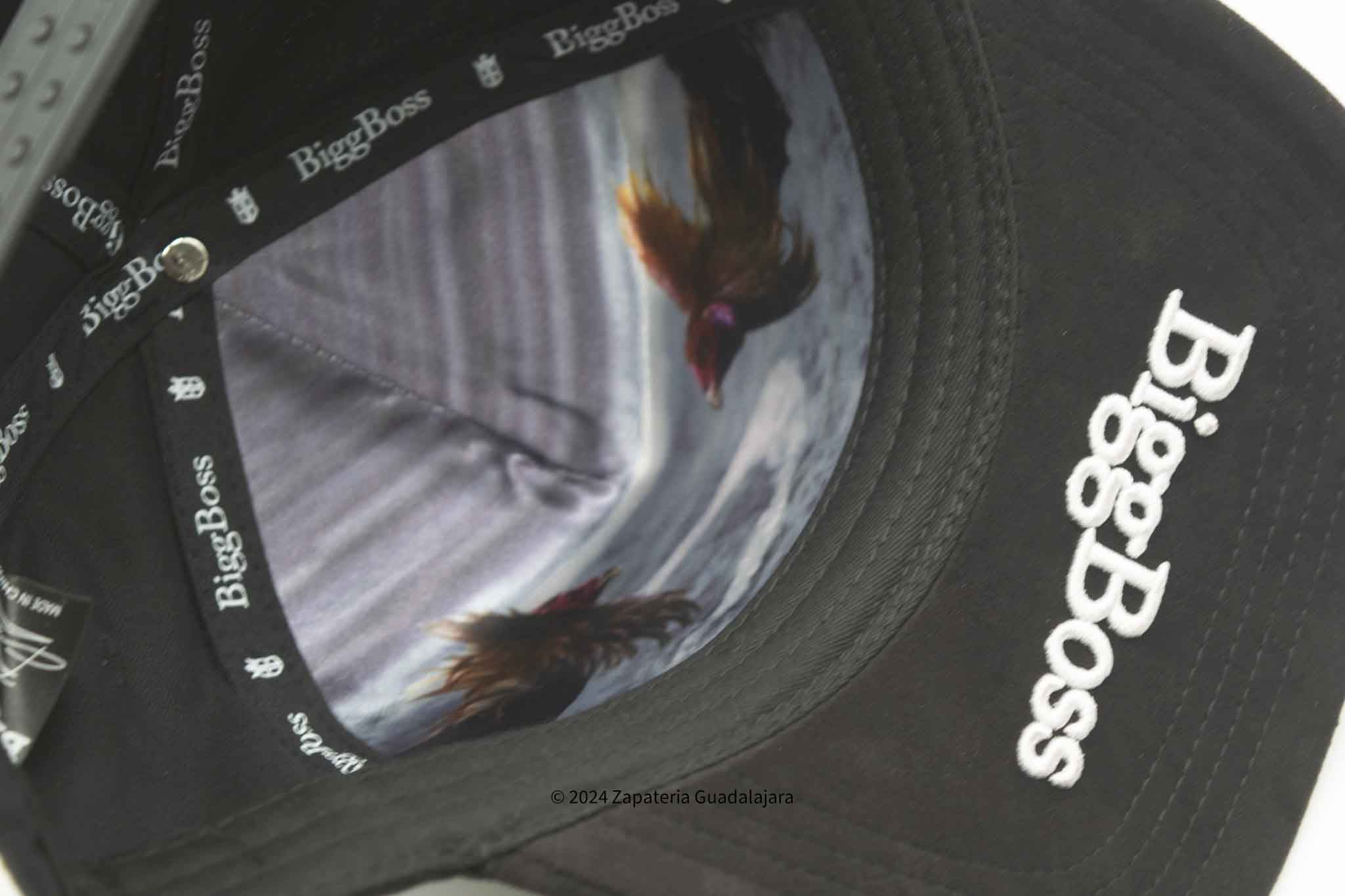 MEN CAP BIGG BOSS ROOSTER BLACK GOLD | Genuine Leather Cowboy Boots and ...