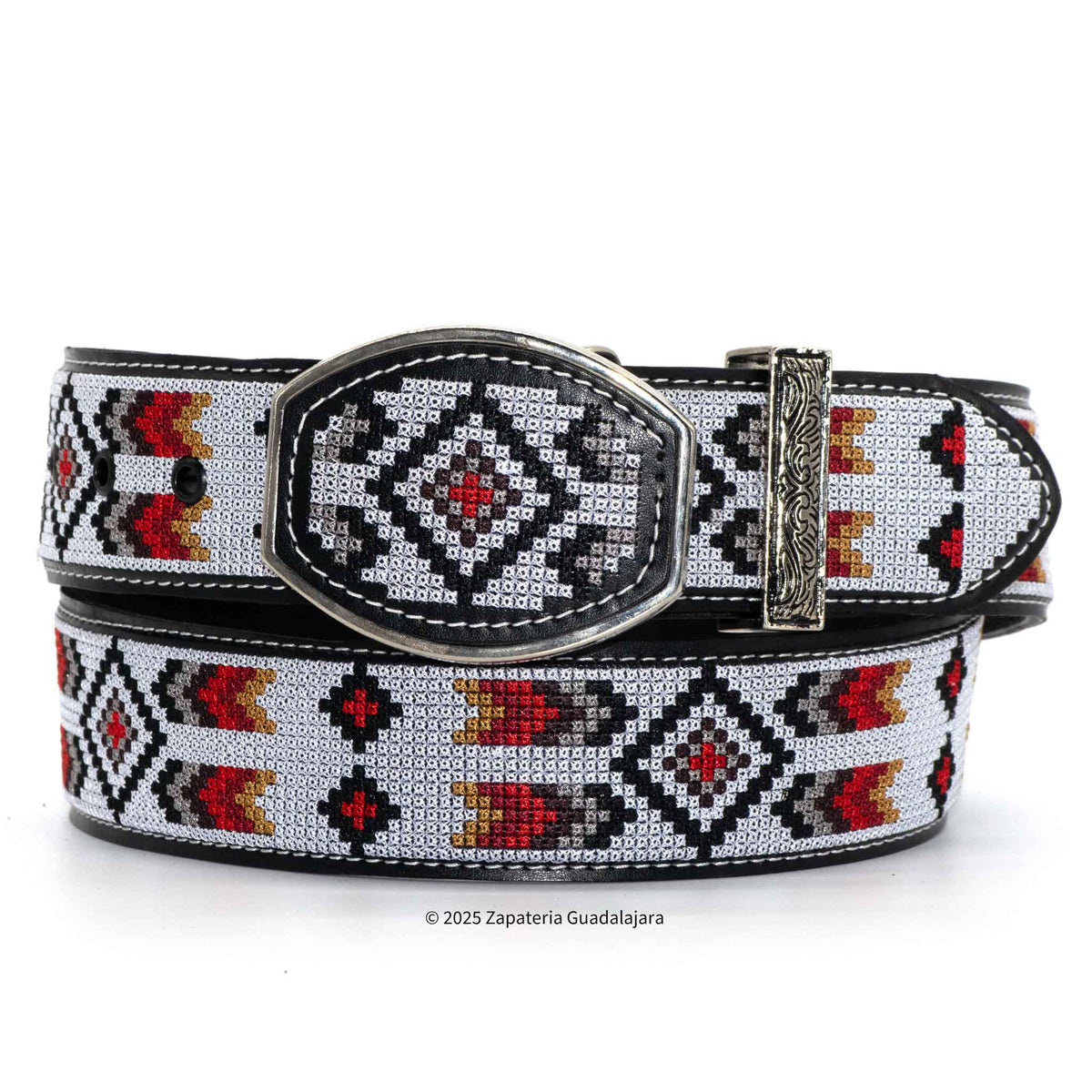 MEN'S WESTERN 2" PIXEL EMBROIDERED LEATHER BELT -M303 | Genuine Leather ...