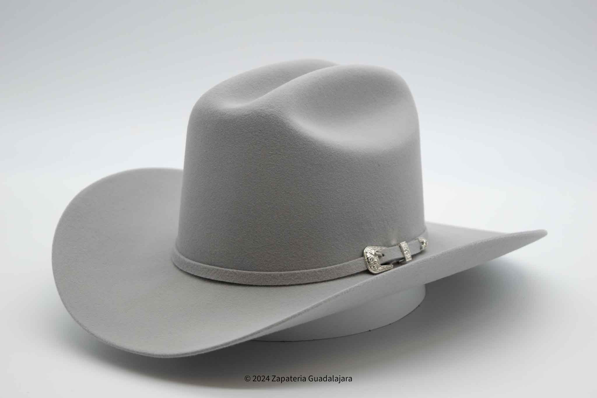TENNESSEE 100X FELT COWBOY HAT JULION GREY PLATINUM | Genuine Leather ...