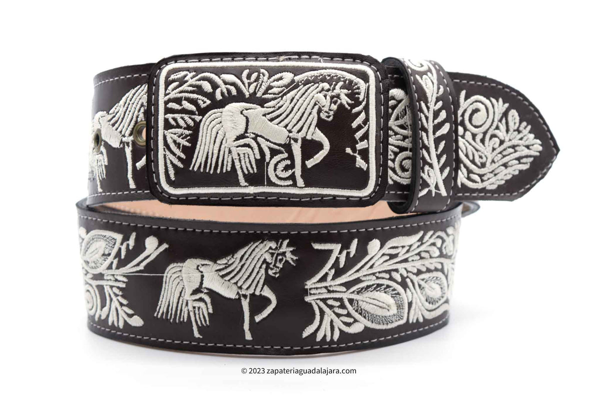 ZG008 MEN WESTERN 2" LASER AMBROIDERED LEATHER BELT | Genuine Leather ...