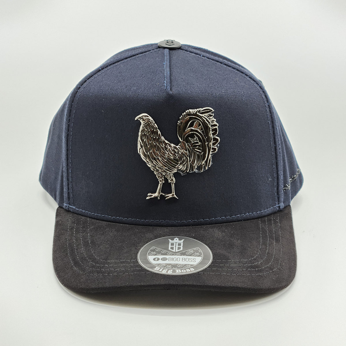 MEN CAP BIGG BOSS ROOSTER NAVY SILVER | Genuine Leather Cowboy Boots ...