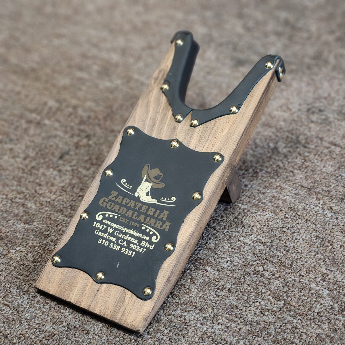 Handcrafted Wooden Boot Puller – Rustic Boot Jack | Genuine Leather ...