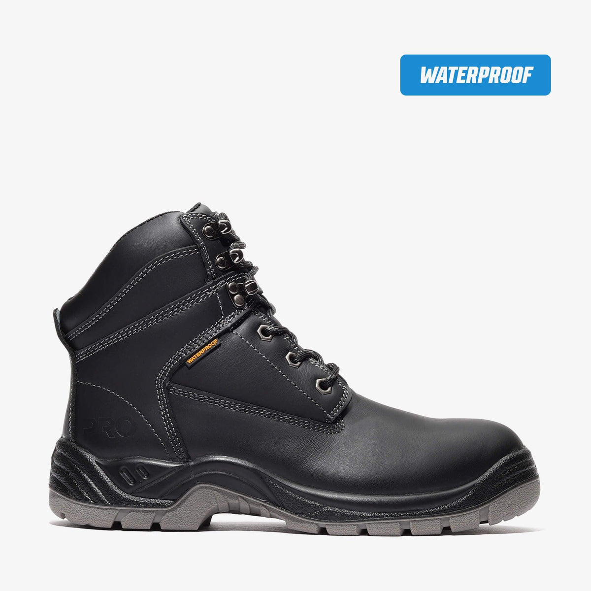 TITAN PRO 6" SOFT TOE WATERPROOF BLACK WORK BOOT | Genuine Leather ...