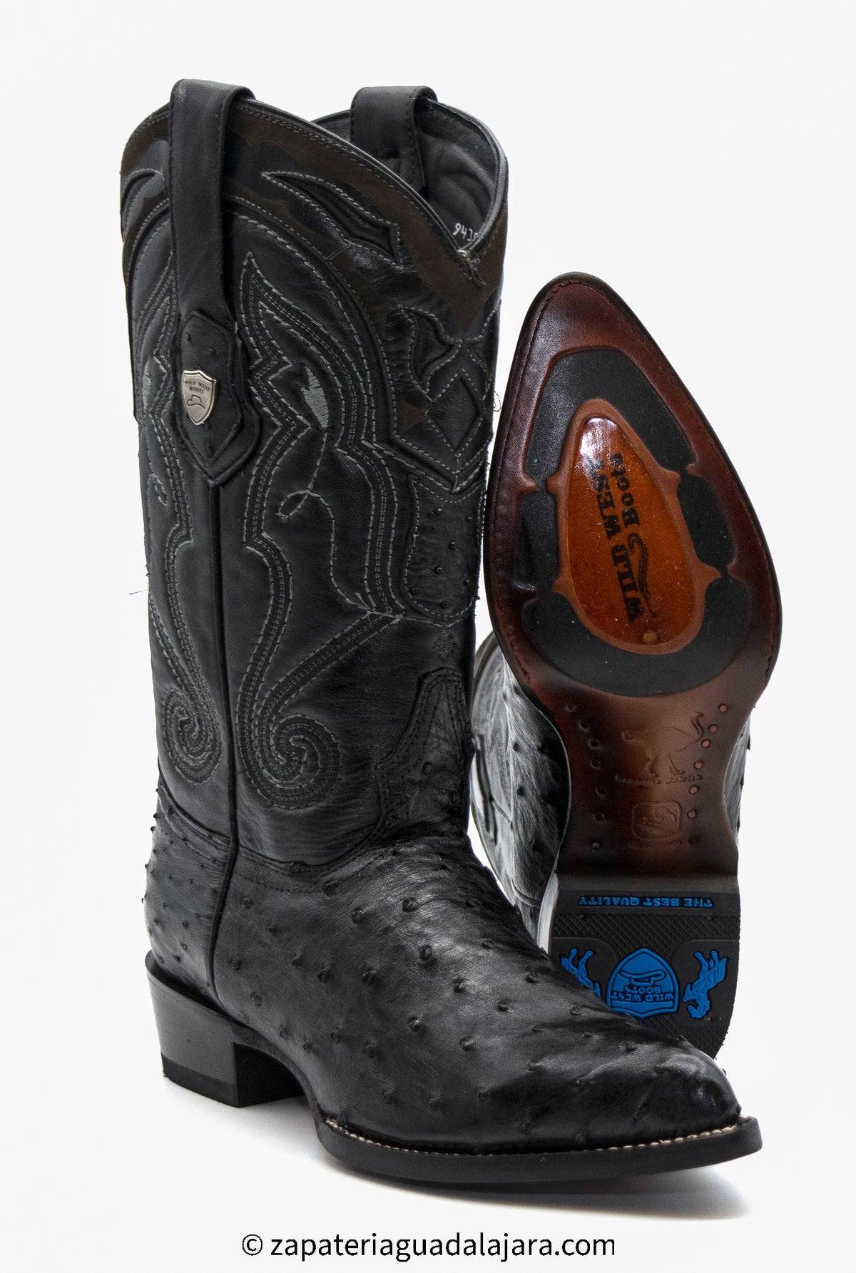Full Quill Ostrich J Toe cowboy boot-2990305 | Genuine Leather Cowboy ...