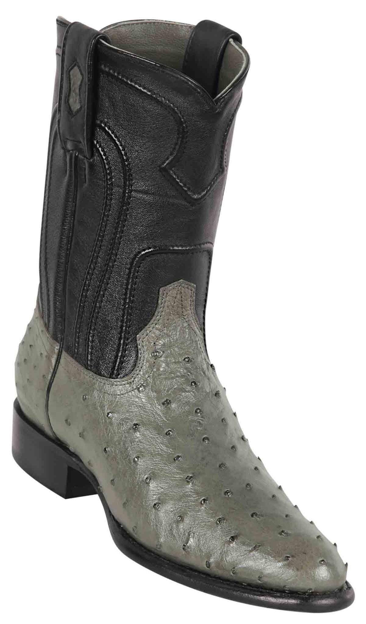 690309 MEN LOS ALTOS BOOTS OSTRICH ROPER GREY LEATHER BOOT | Genuine ...