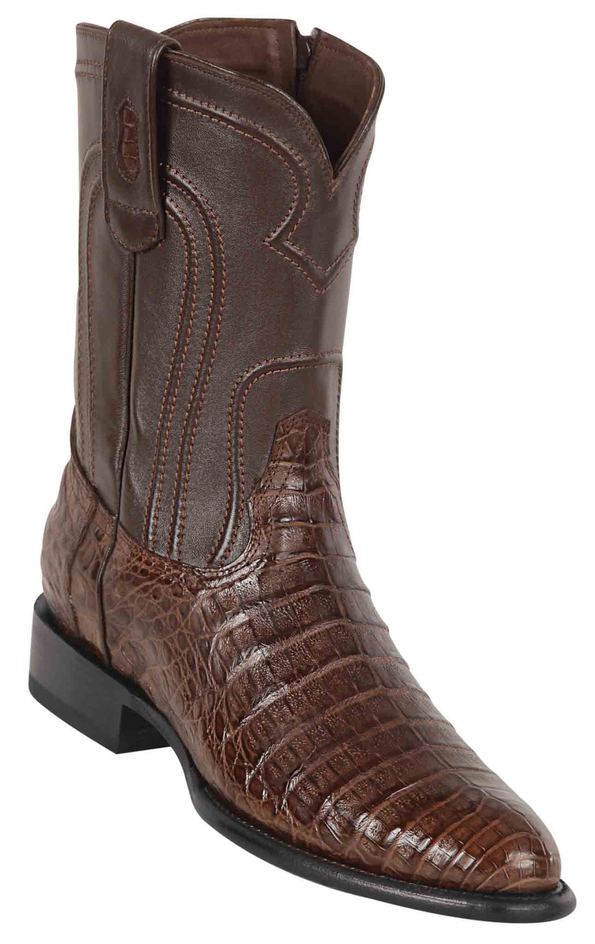 69Z8207 MEN LOS ALTOS BOOTS CAIMAN BELLY ROPER BROWN LEATHER BOOT ...