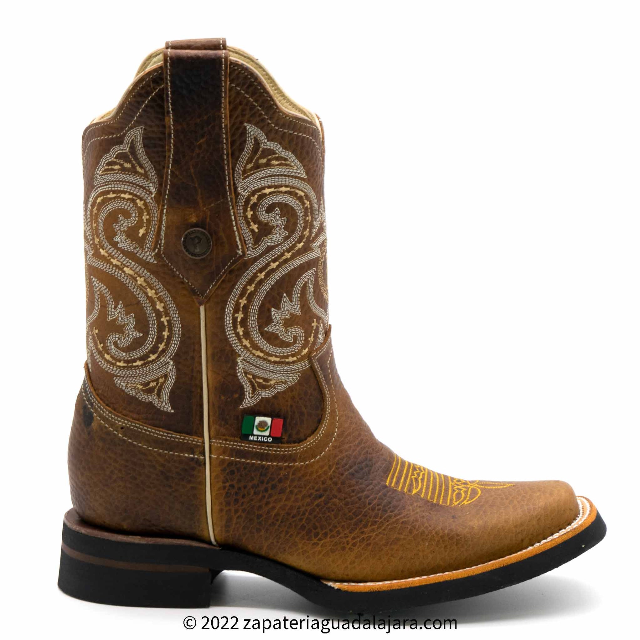 RODEO BULL FIGHT HONEY RUBBER SOLE | Genuine Leather Cowboy Boots and ...