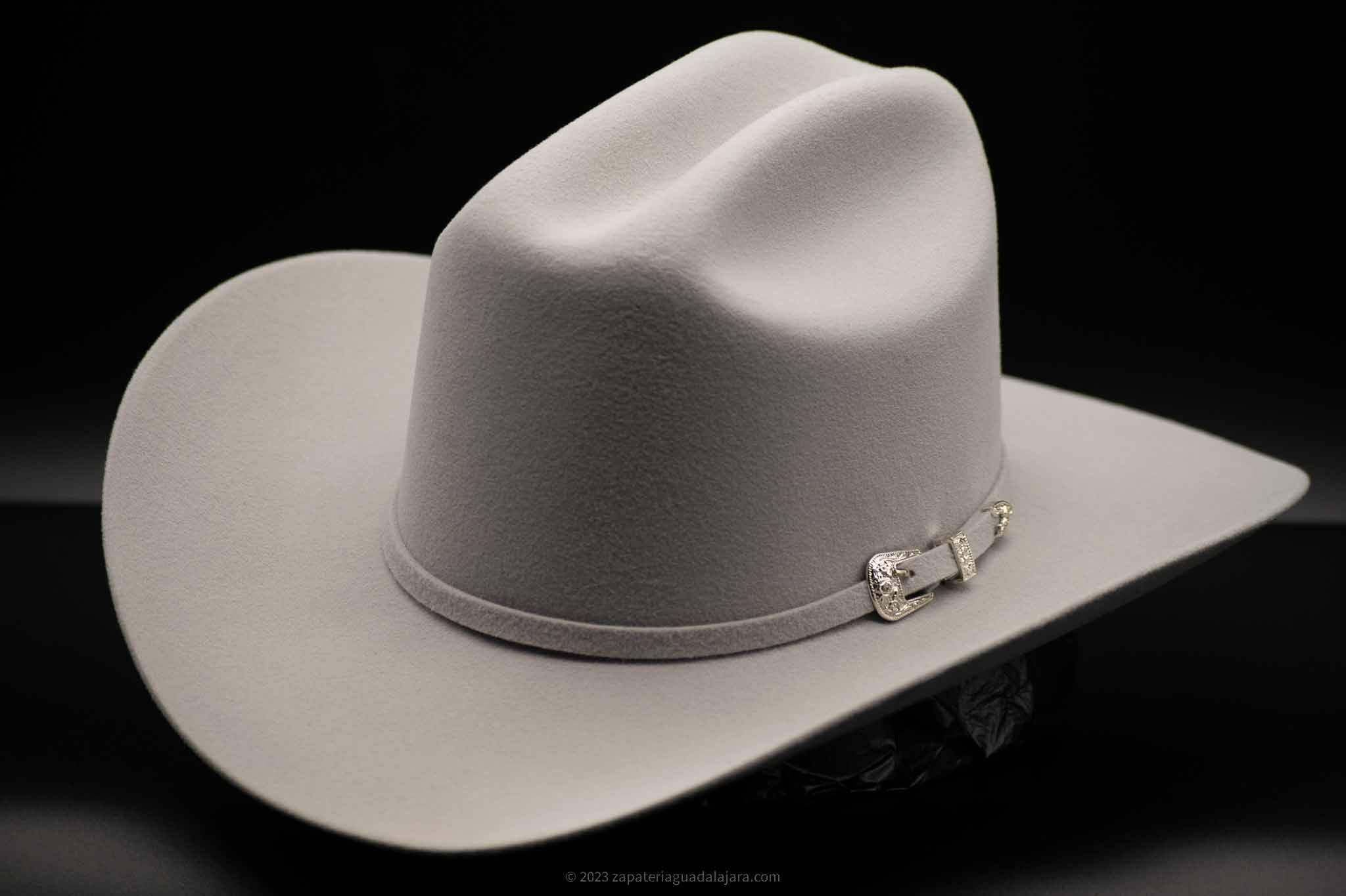 TENNESSEE 100X FELT COWBOY HAT JULION GREY PLATINUM | Genuine Leather ...